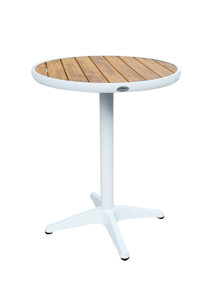 ROUND ALU TABLE – Polywood Slat Top. – Edenko Thailand